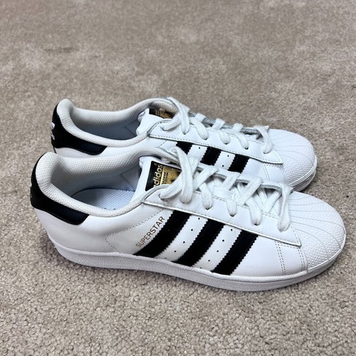 Adidas Womens Superstar C77153 White Black Sneakers Size 8 Lace Up | eBay
