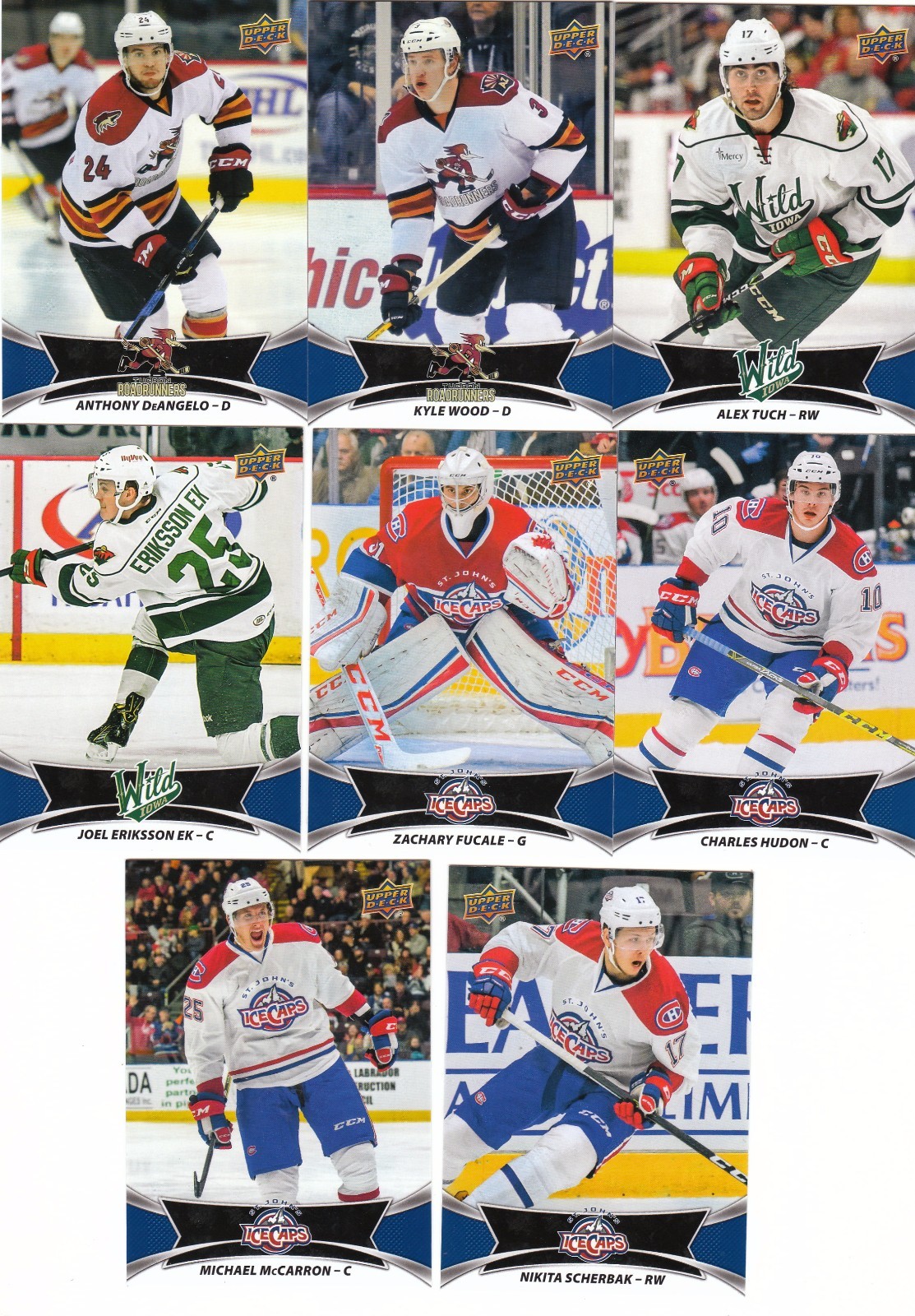 16/17 2016-17 Upper Deck AHL Base Card Anthony DeAngelo #120 Coyotes | eBay