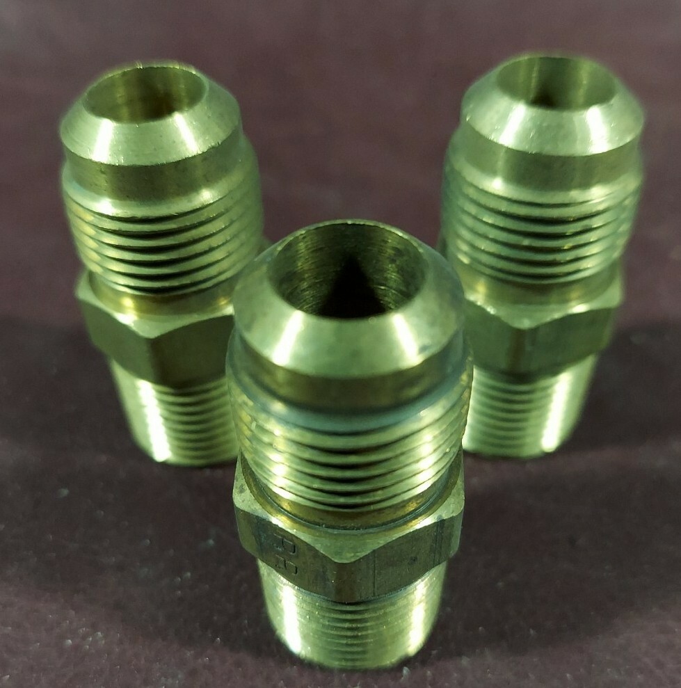 Lot of 3 - PARKER 48F-10-8 Male Connector,45 deg.,Tube x MNPT | eBay