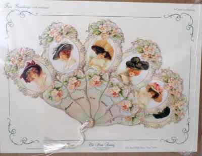 Vintage Inspired Valentine Paper Fan Greeting Card May Your Special ...