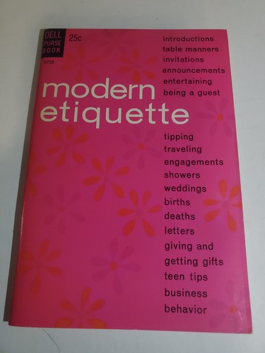 Dell Purse Book Modern Etiquette 1963 | eBay