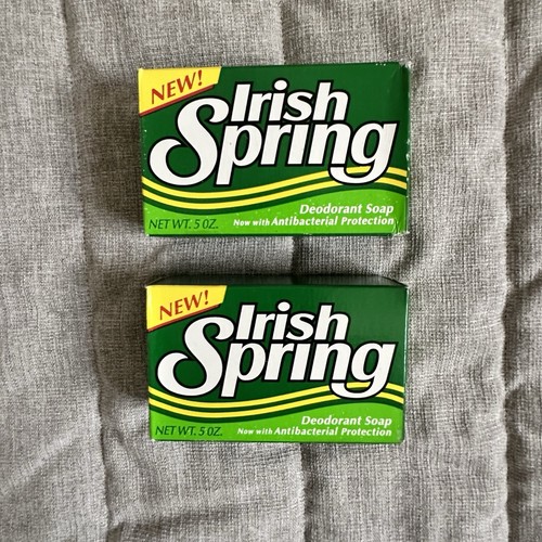 Lot of 2 VINTAGE Irish Spring Deodorant Soap with Antibacterial ...