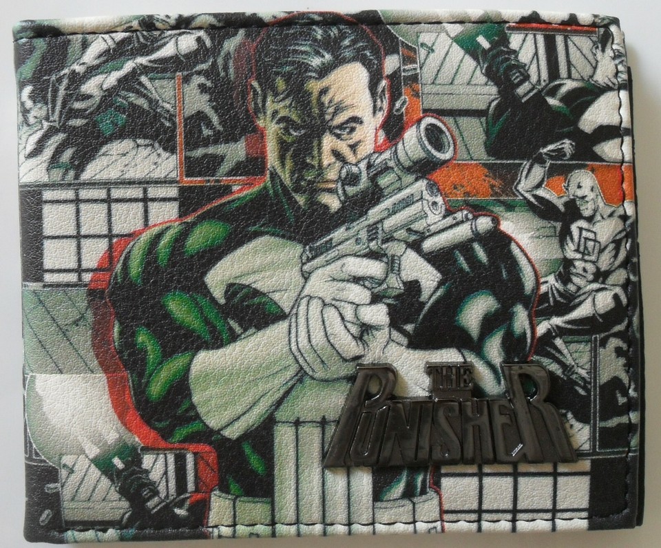 Marvel Punisher Gun Bi-fold Billfold Wallet | eBay