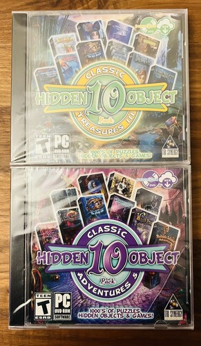 Lot Of 2 Hidden Object Classic Treasures III & Adventures 5 DVD-Rom New ...