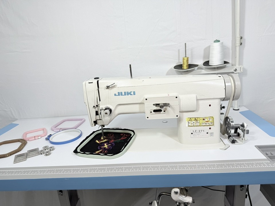 Juki LZ-271 zig zag freehand Irish embroidery industrial sewing machine ...