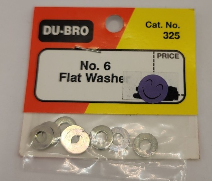 Du-Bro Flat Washers No. 6 Rc Hadware DuBro #6 8 pcs 325 | eBay