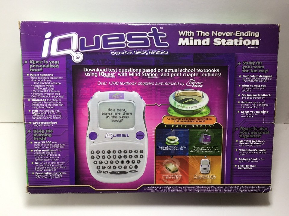 Quantum Leap IQUEST Interactive Talking HANDHELD w/ MIND STATION #40016 ...