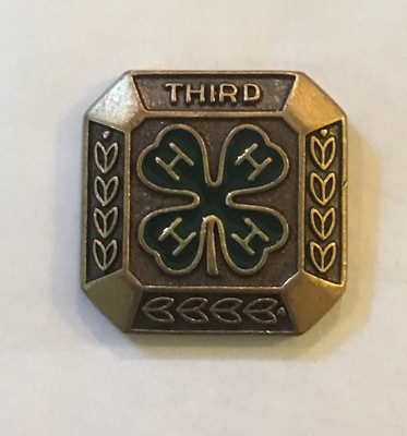 Vintage 4H Club Three Year Pin | eBay
