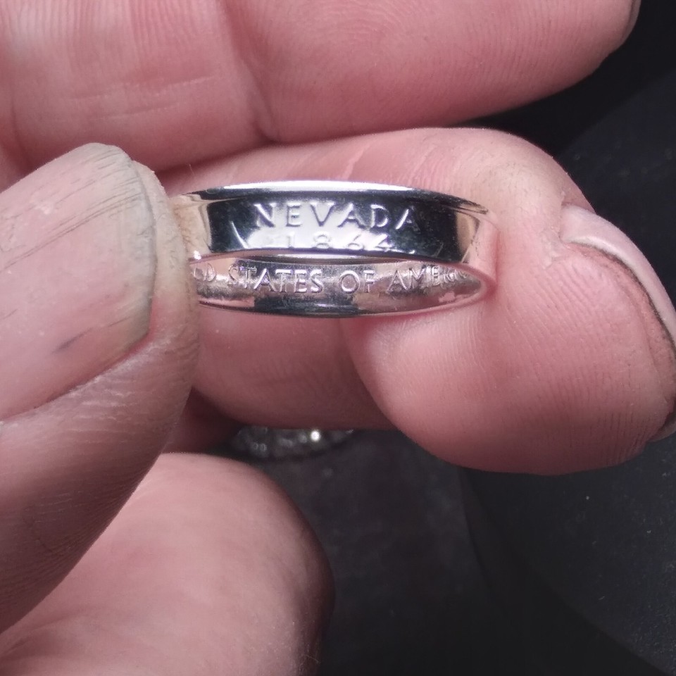 2006 NEVADA SILVER STATE QUARTER COIN RING (.900 silver) | eBay