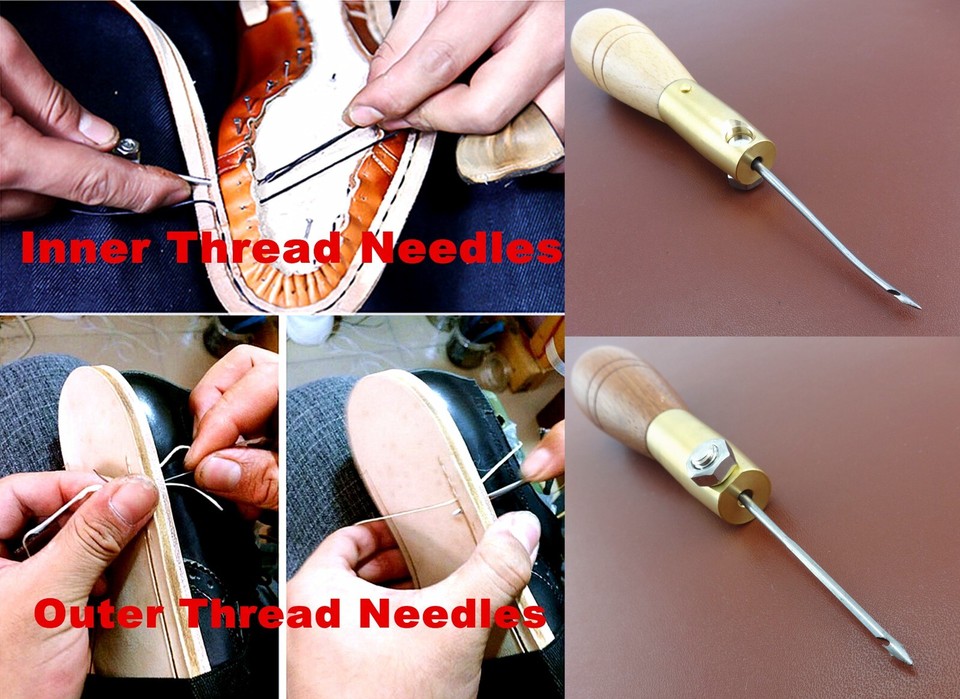 3#-1 Leather Craft Shoemaker Cobbler Sew Stitching Straight Hook Needle ...