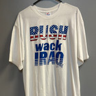 Vintage Jerzees Bush Wack Iraq Graphic White Short Sleeve T-Shirt Adult ...
