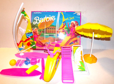 Vintage Mattel Barbie Surf Set 1980s Beach Accessories Waverunner Surf ...