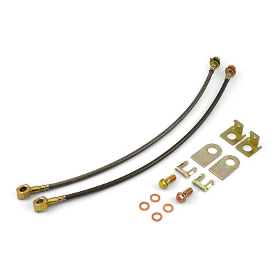 10MM Banjo 18" Long Stainless Steel Brake Lines(Pair) with Hardware | eBay