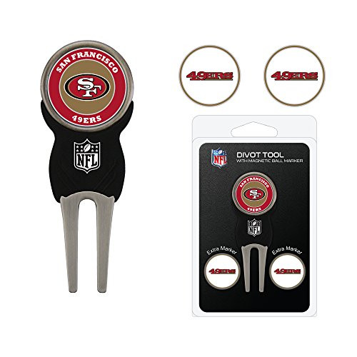 Team Golf NFL San Francisco 49ers Divot Tool with 3 Golf Ball Markers ...