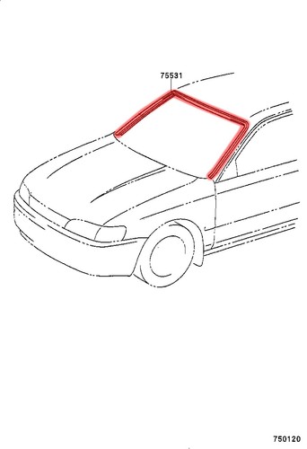 93-97 for Toyota Corolla AE100 EE101 Front Rear windshield molding ...