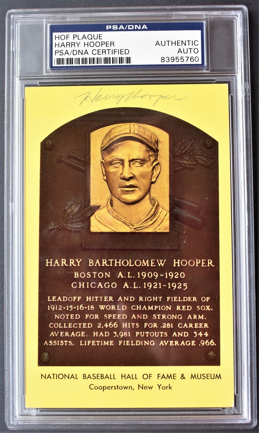 Harry Hooper Autographed Memorabilia | Signed Photo, Jersey ...
