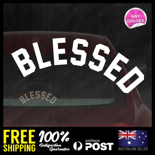 Blessed 290x100mm Stickers Decals Vinyl JDM Window Car | eBay