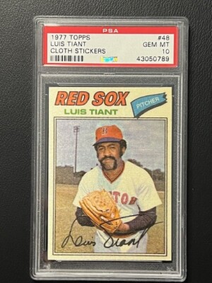 1977 Topps Baseball Cloth Stickers #48 Luis Tiant PSA 10 Gem Mint | eBay