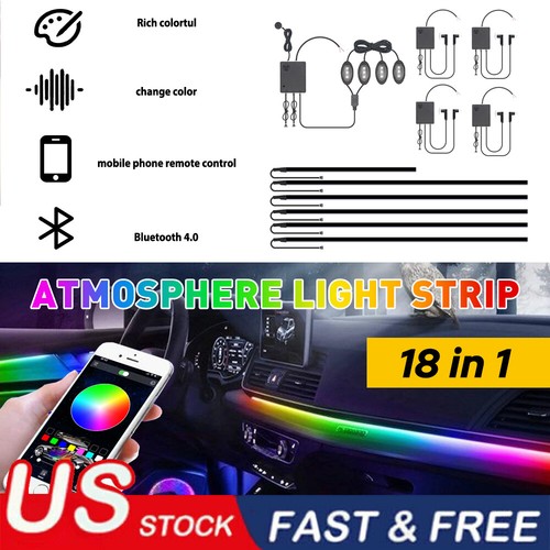 RGB Car Atmosphere Interior Symphony LED Acrylic Guide Fiber Optic ...