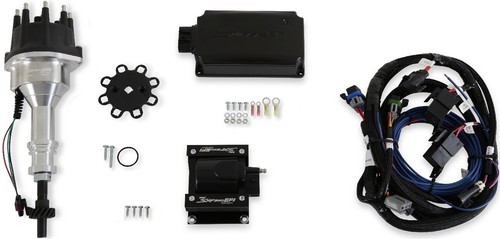 NEW HOLLEY SNIPЕR ЕFI HYPERSPARK DISTRIBUTOR KIT,BLACK/SILVER,FORD 351 ...