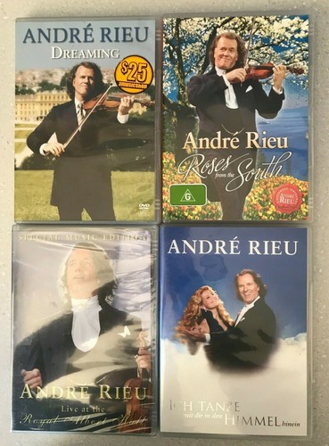 4 x André Rieu DVDs 1 x CD Andre Dreaming Roses Royal Albert Hall Ich ...