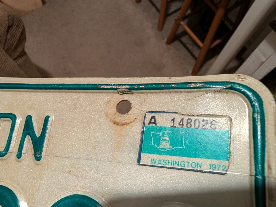 1972 WASHINGTON LICENSE PLATE D 1468 COUNTY EXEMPT TAG | eBay