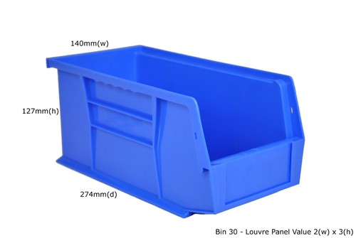 Rhino Tuff Plastic Shelf Bins Blue Linbin Storage Boxes Garage Shelving ...