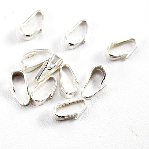 REAL.925 Stamped Sterling Silver Snap Bail Pendant 10Pcs/pkg Free ...