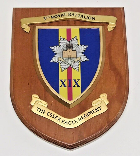 Vintage 3rd Royal Battalion The Essex Eagle Regiment Wooden Wall Plaque ...