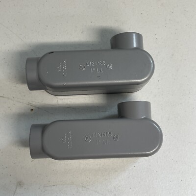 New (No Box) E121488 1” LL Conduit Body With Cover and Gasket (2 Count ...