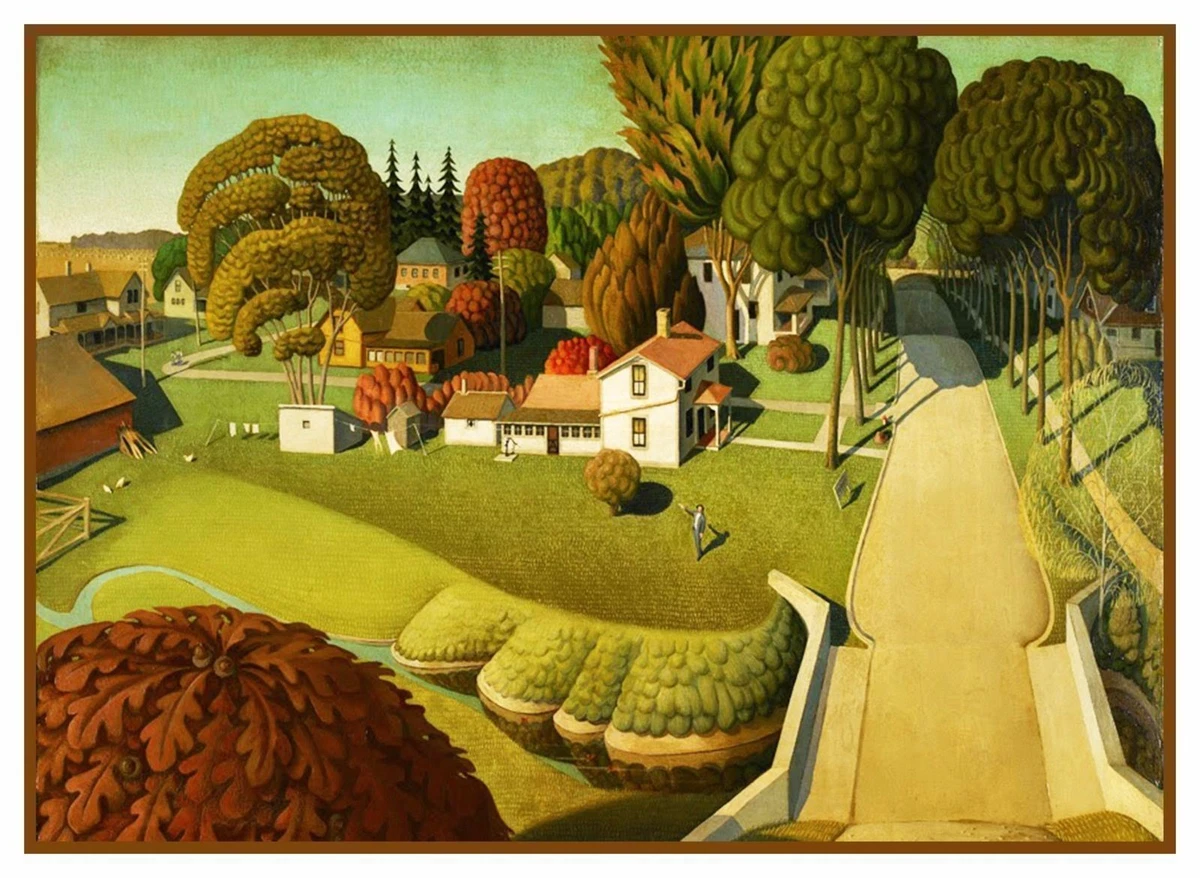 Grant Wood Landscape