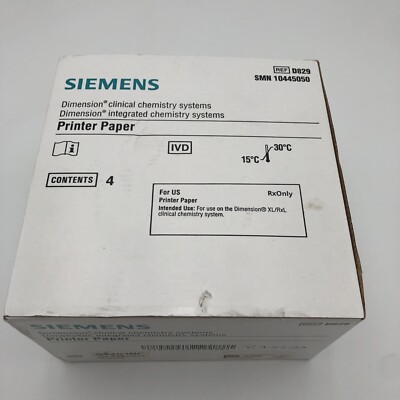 NOS Siemens Diagnostics D829 Label Printer Paper 4PK OPEN BOX READ | eBay