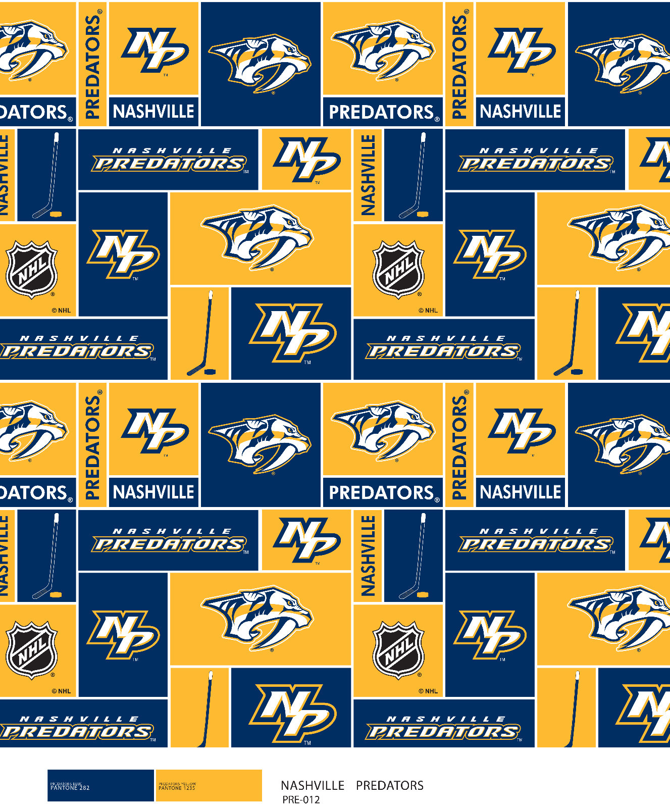 Nashville Predators Fleece Fabric-NHL Fleece Blanket Fabric Sold By The ...