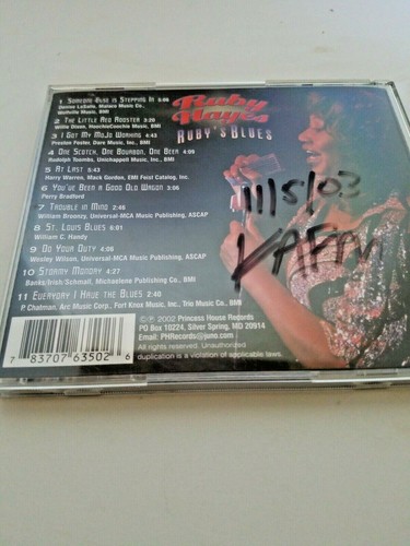 Vintage Cd Ruby Hayes Rubys Blues 2002 783707635026| eBay