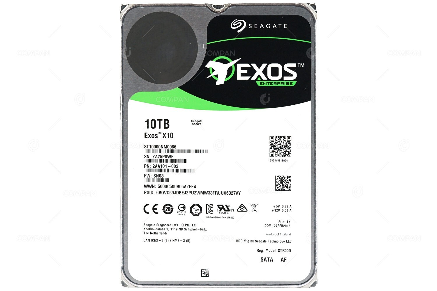 ST10000NM0086 SEAGATE EXOS ENTERPRISE X10 HARD DRIVE 10TB 7.2K 6G SATA ...
