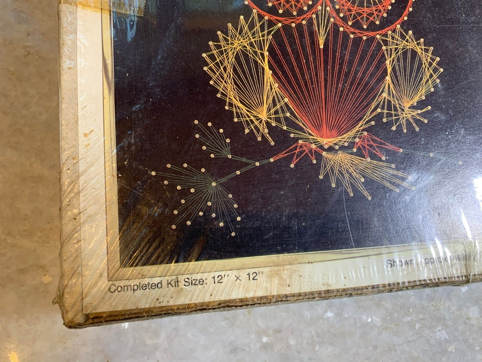 NOS NEW Sealed Vintage STRING ART KIT Owl 1970s 70s Psychedelic Quincy ...
