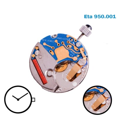 ETA 950.001 Swiss Made Watch Movement, Without Disk, 2Hands. | eBay