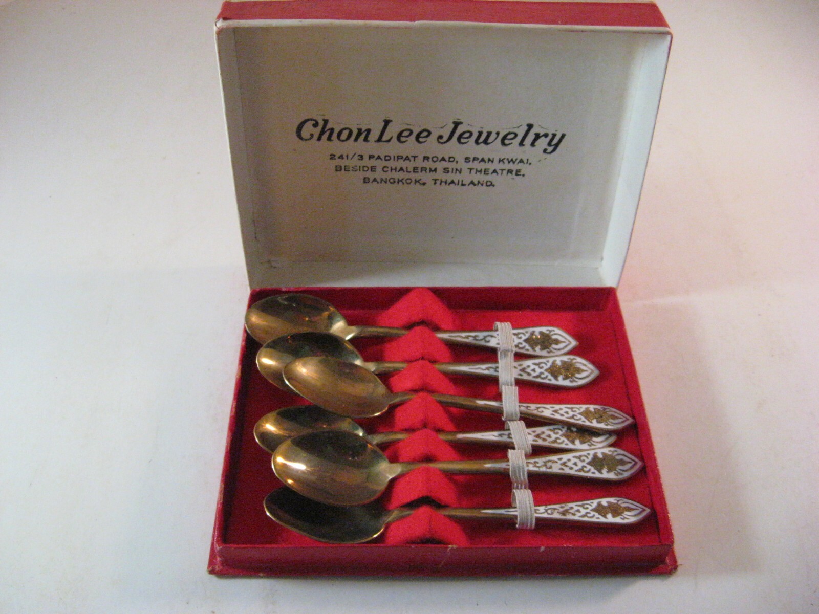 CHON LEE JEWELRY SET OF 6 TEA SPOONS 4-1/2" | eBay