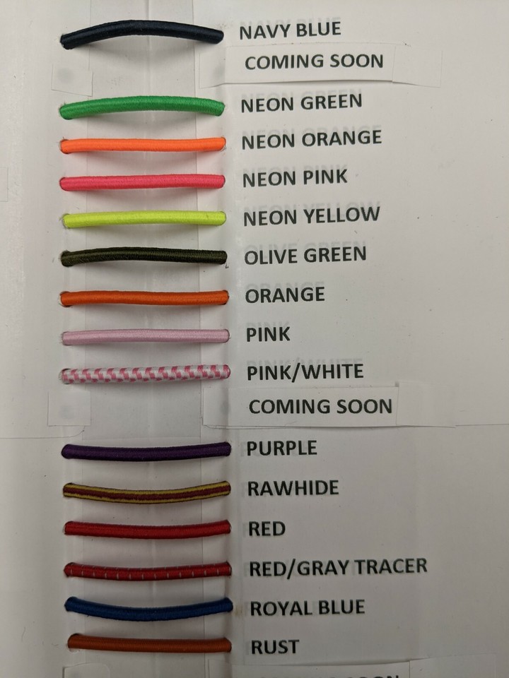 1/8" Bungee Shock Cord Many Colors Cut by the Foot , Nice Quality ...