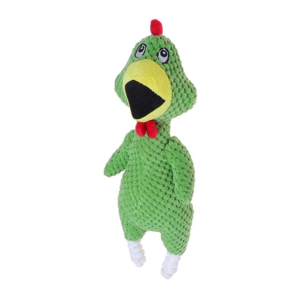 Screaming Chicken Pet Dog Toys Green Chick Sound Squeaky Toys Chew Bite ...