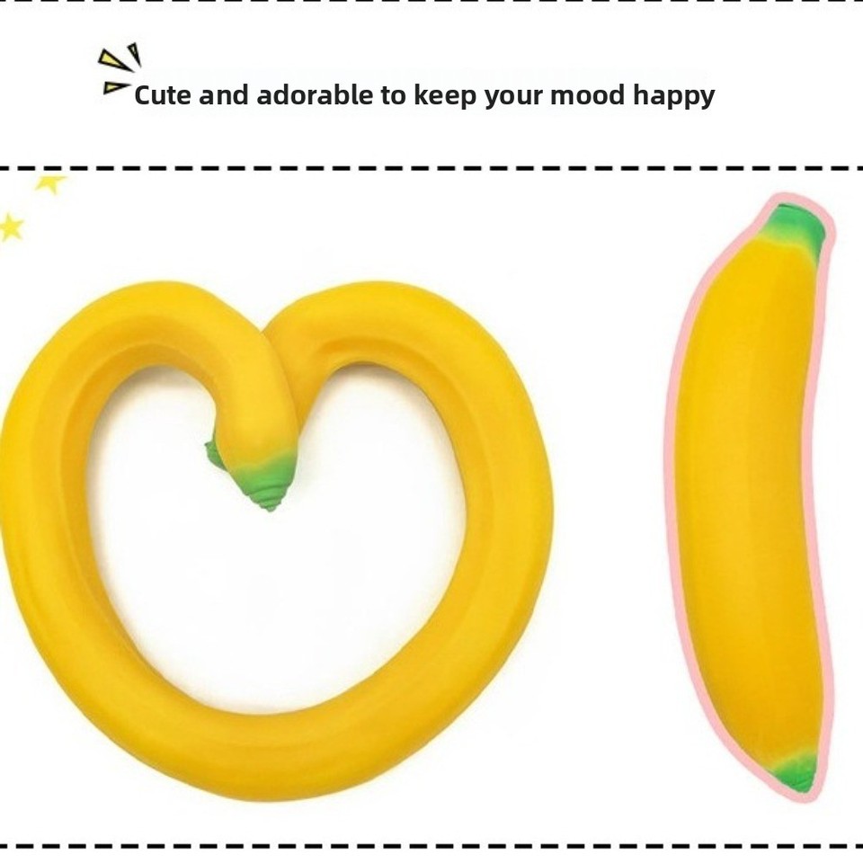 Slow Rebound Banana Squeeze Toy Fidget Toys Novelty Stress Relief ...