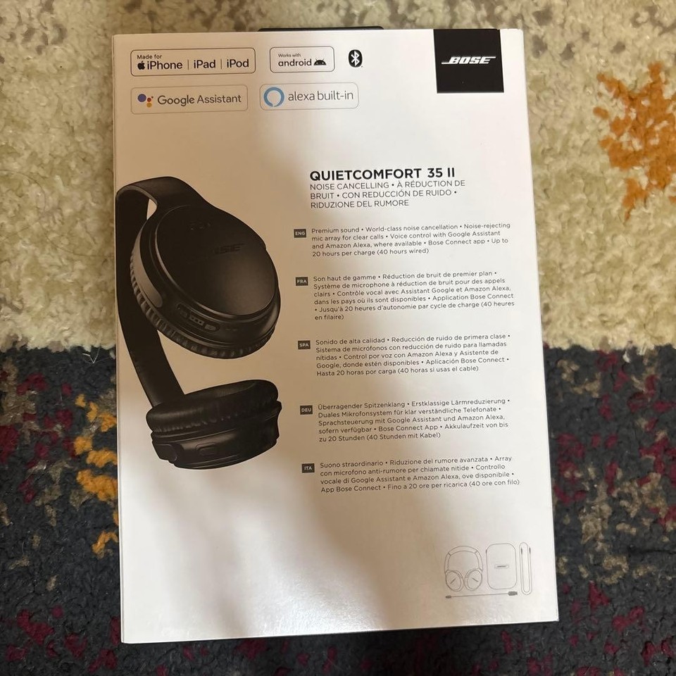 BOSE QuietComfort 35 II Wireless Noise Cancelling Headphones Black ...