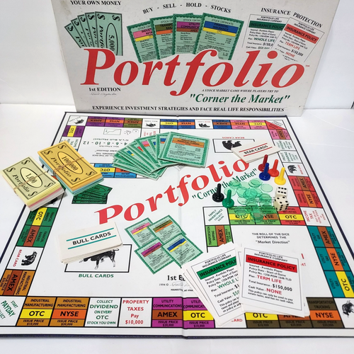 Portfolio Corner On The Market Stock Market Financial Board Game 1st ...