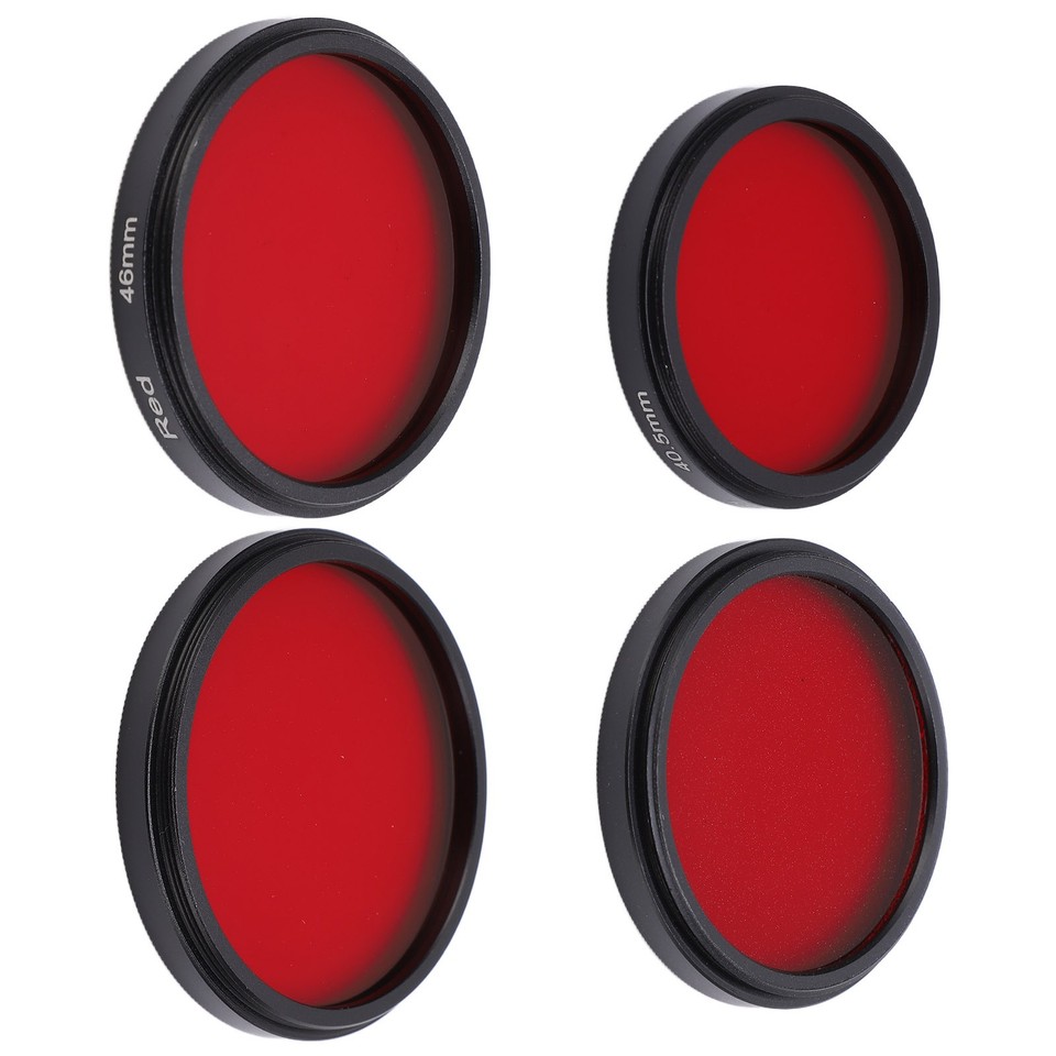 Camera Waterproof Filter Full Red Lens Filter Optical Glass For Camera ...