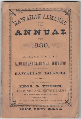 Hawaiian Almanac and Annual for 1880; RARE | eBay