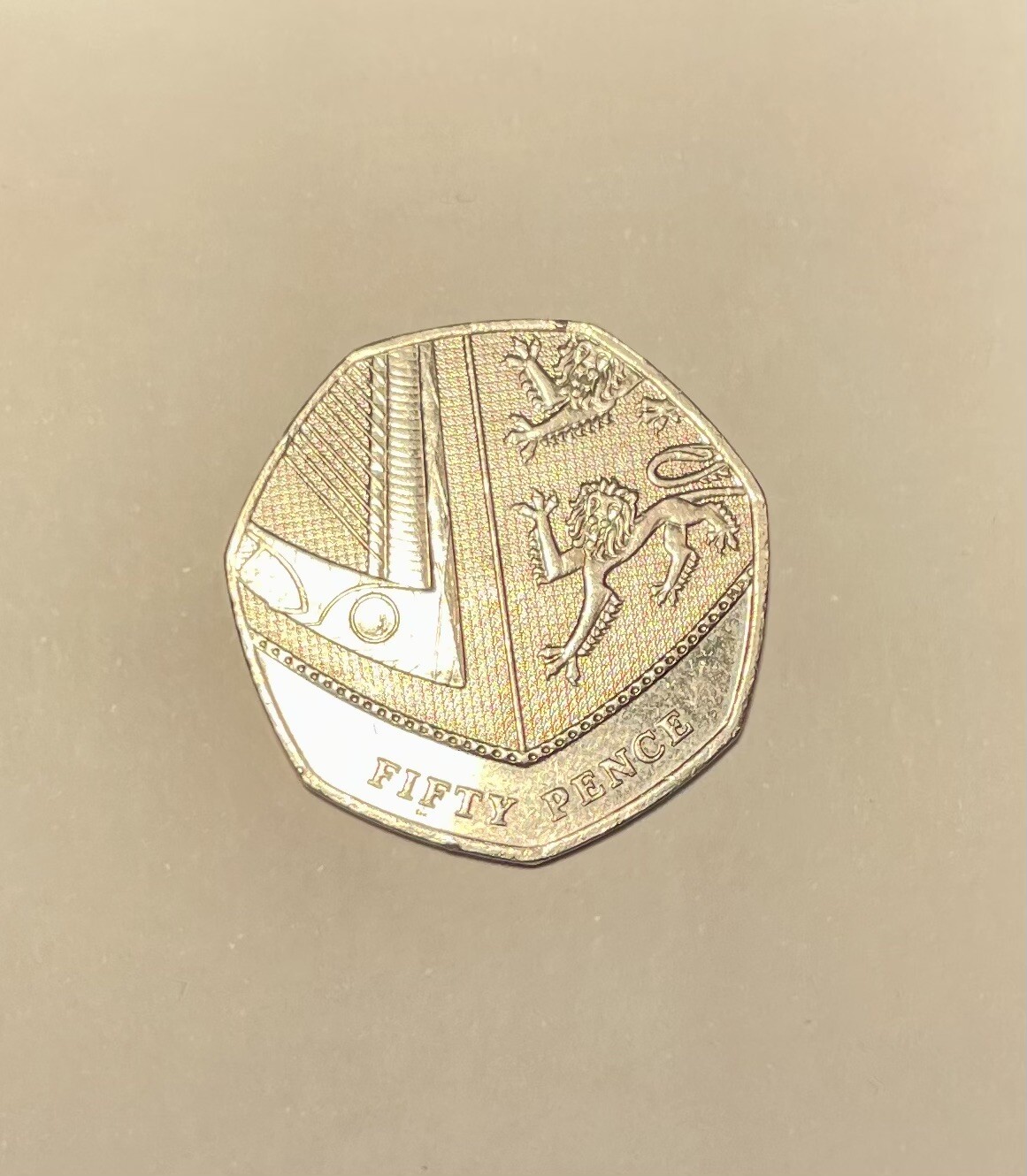 Extremely Rare Royal Shield 50p UK Coin dated 2019. Collectible ...