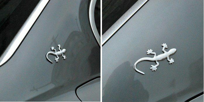 Lizard Car Body Emblem Badge Decal Logo Cute Funny Sticker Car Chrome ...