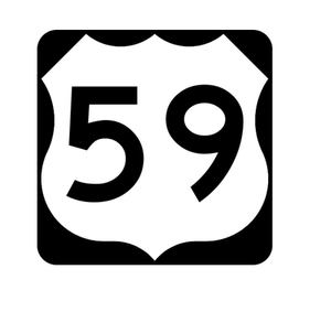 US Route 59 Sticker R1919 Highway Sign Road Sign | eBay