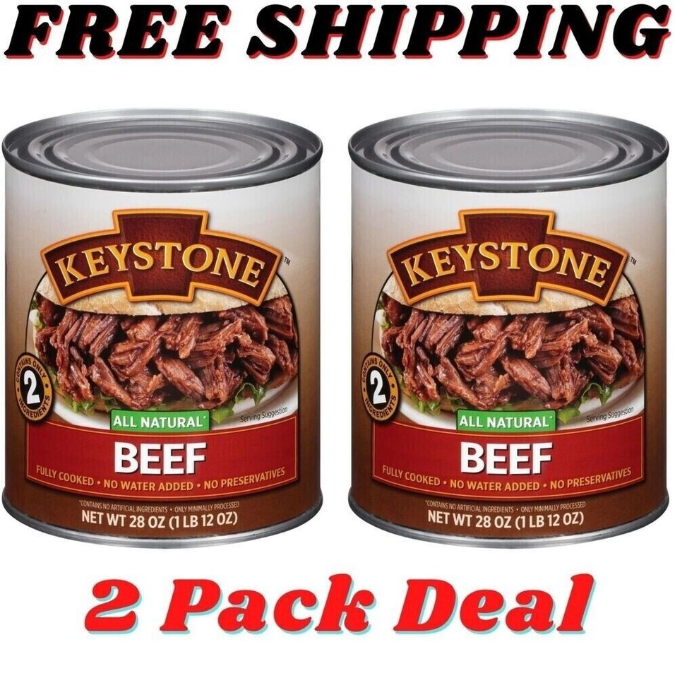 (12 Cans) Keystone Meats All Natural Beef Fully Cooked 28oz No ...