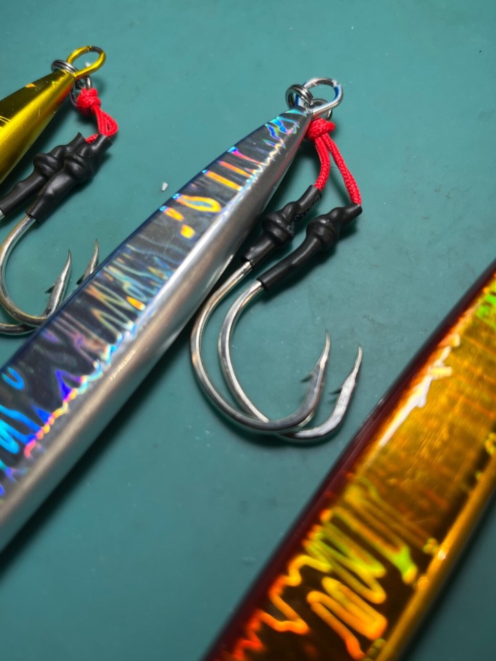 300g Slow/Fast Pitch Knife Jig Flat Vertical Fall Fishing Lure Grouper Lingcod + | eBay